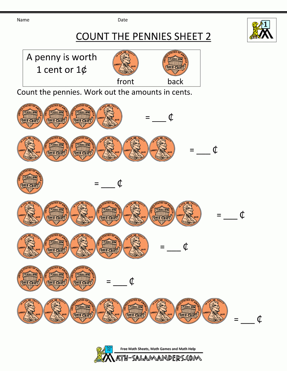 Free Printable Coin Worksheets Lexia s Blog