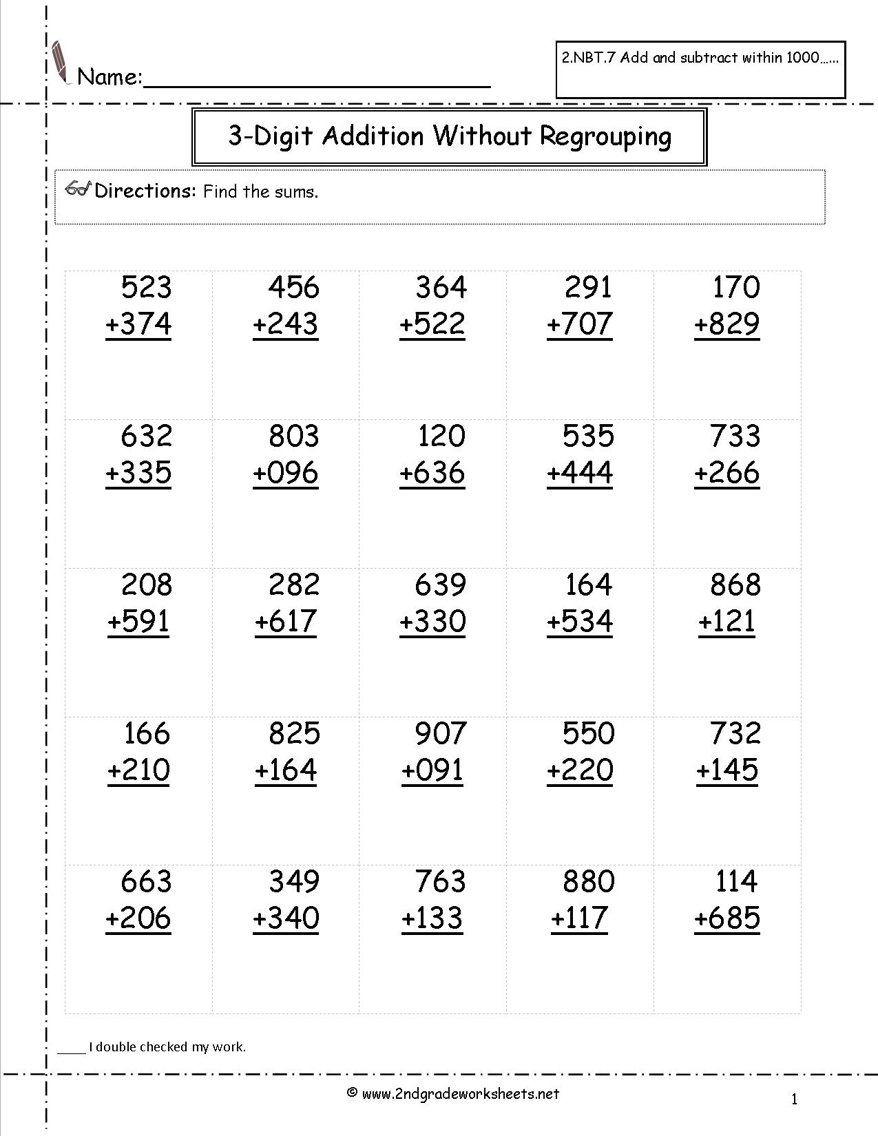 Arithmetic Practice Worksheet