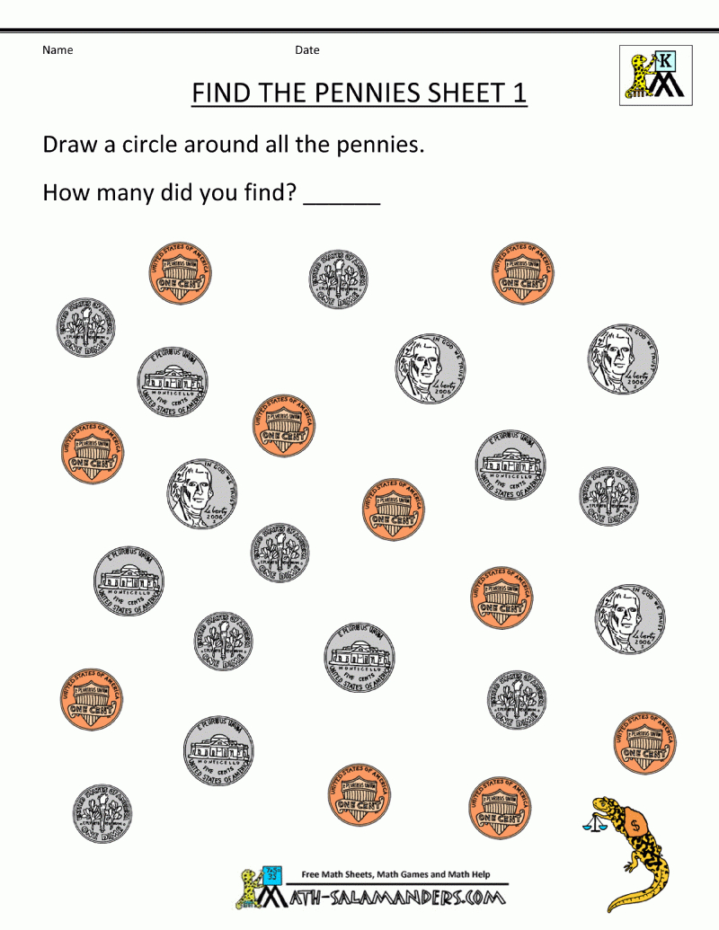 Free Printable Coin Worksheets Lexia s Blog