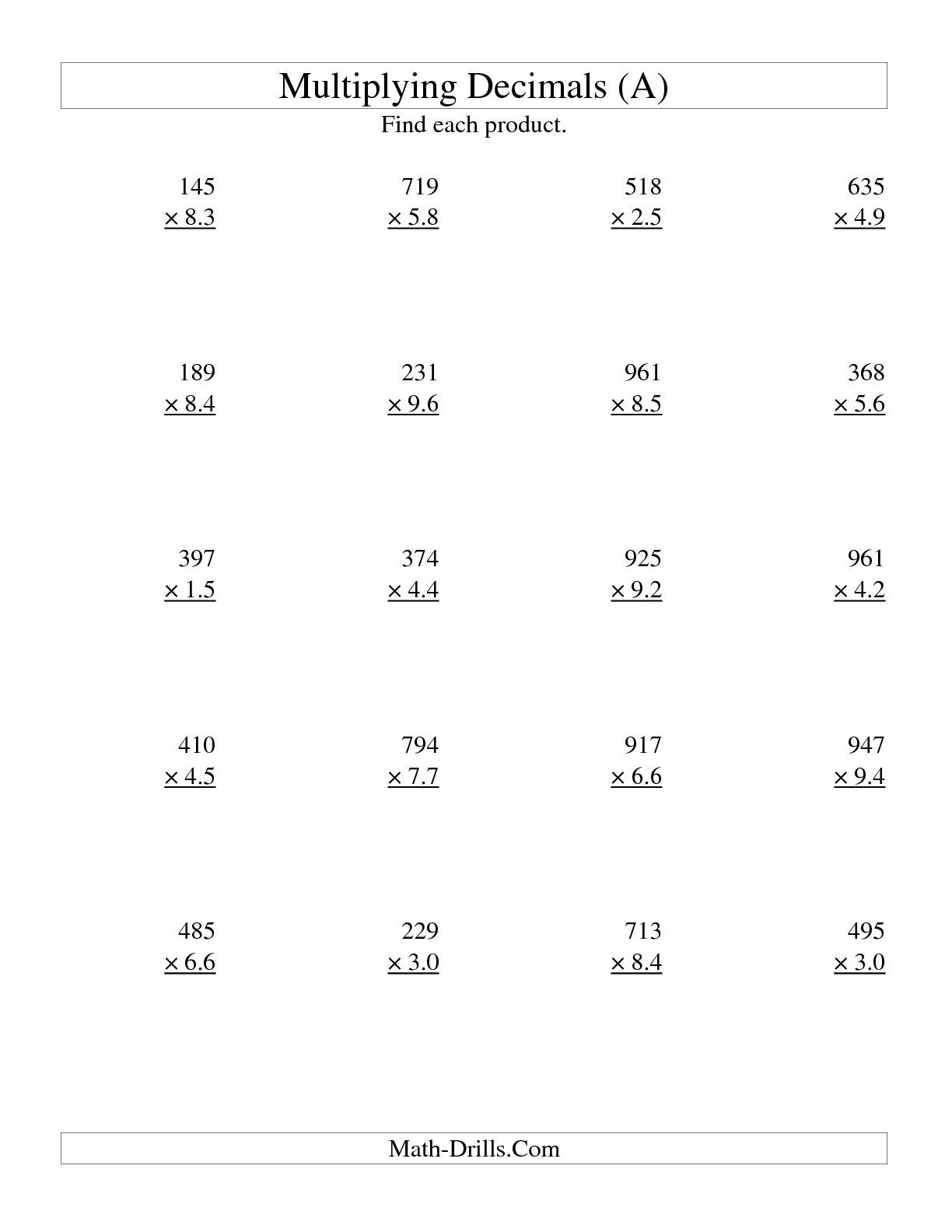 The Multiplying Three Digit Wholetwo Digit Tenths All Math Free The Multiplying Three Digit Wholetwo Digit Tenths All Math Free
